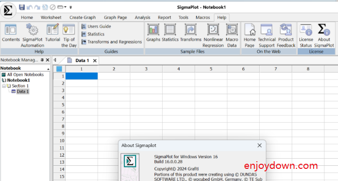 EnjoyDown - The Best Download Platform -- SigmaPlot 16.0